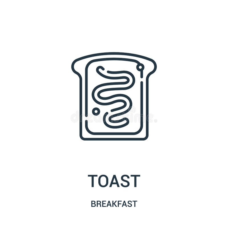 Toast Icon Vector from Winning Collection. Thin Line Toast Outline Icon ...