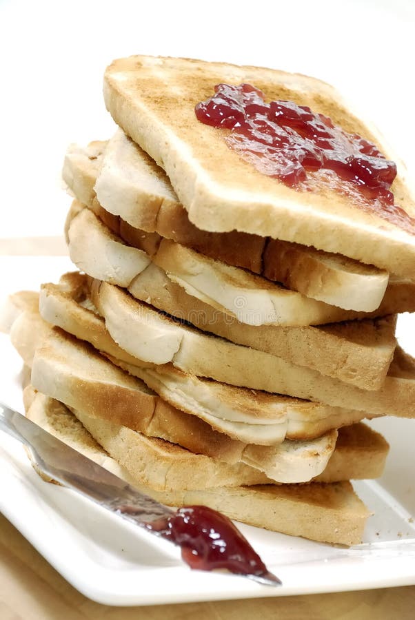 Toast with jam stock image. Image of wheat, marmalade - 11190413