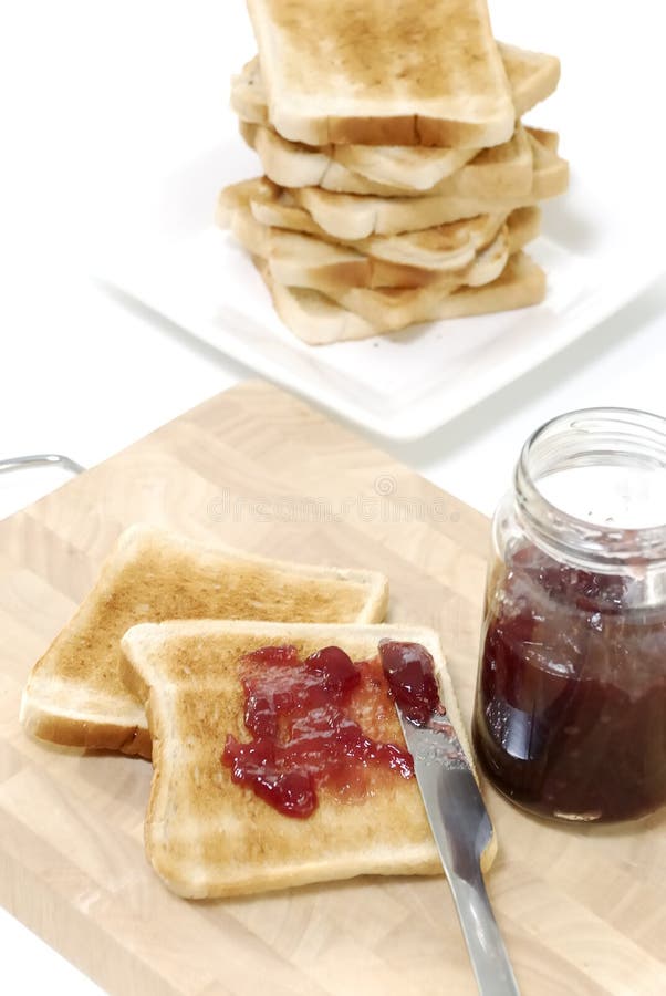 Toast with jam stock image. Image of bread, slice, snack - 11190423