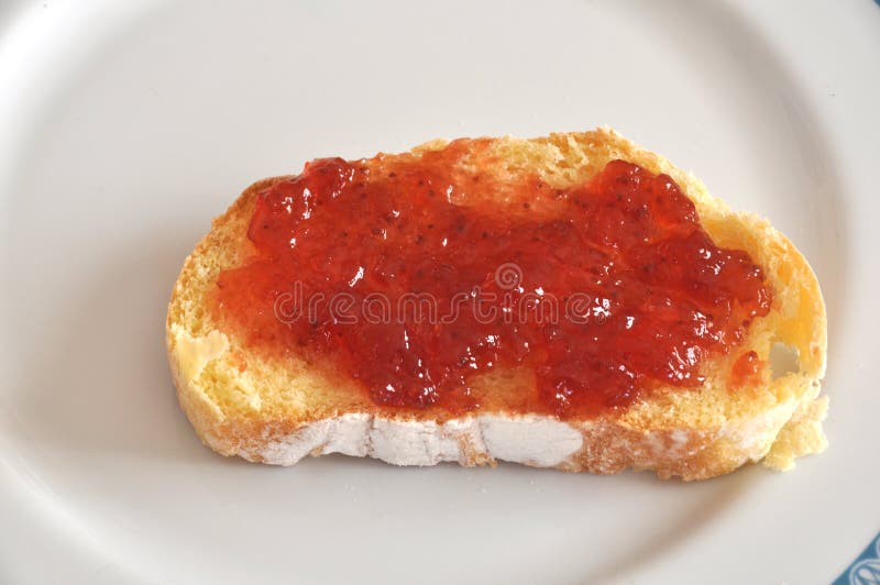 Toast with jam stock image. Image of fruity, slice, crusty - 8037449