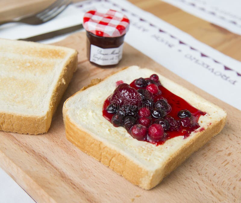 Toast with jam stock image. Image of nutrition, tasty - 170919797