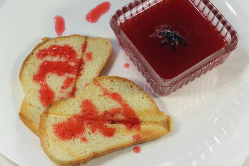 Toast with jam stock image. Image of food, toast, dessert - 63297745