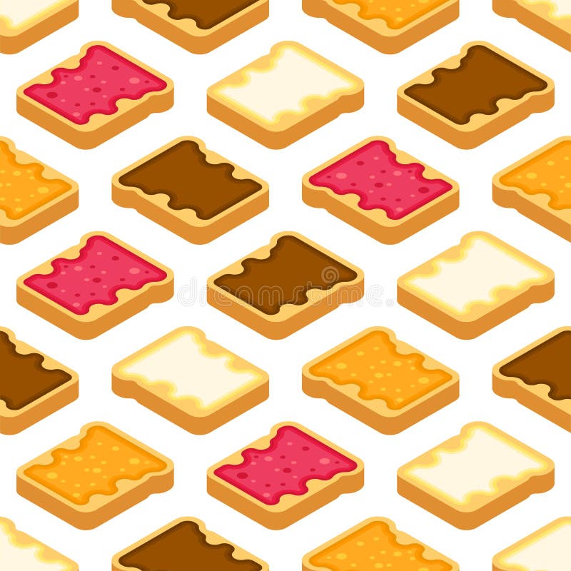 Toast with Strawberry Jam Pixel Art. Pixelated Bread Slice 8bit. Food ...