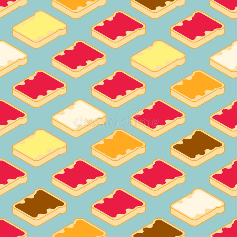 Toast with Strawberry Jam Pixel Art. Pixelated Bread Slice 8bit. Food ...