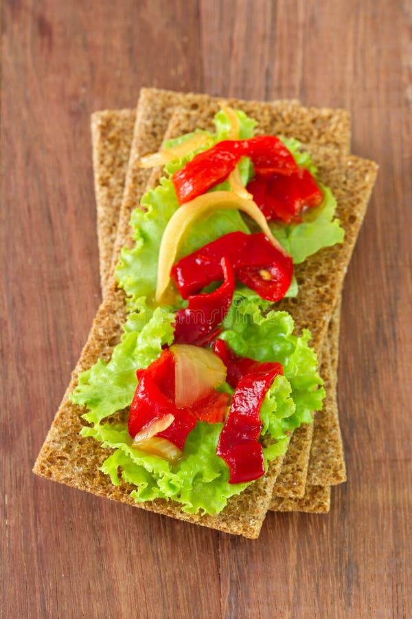 Toast with lettuce stock photo. Image of lunch, cooked - 31669288