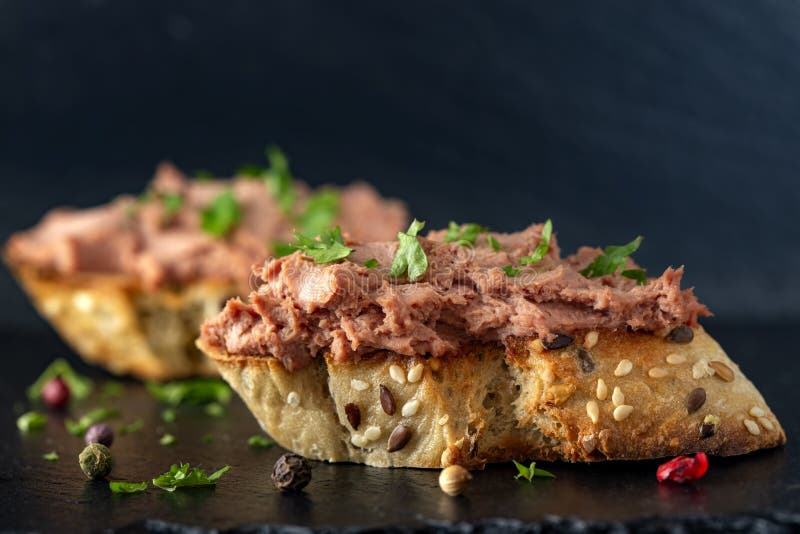 Toast with Meat and Vegetables Stock Image - Image of pork, beef: 84829885