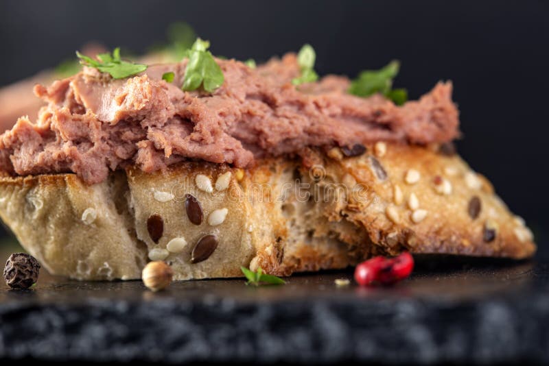 Toast with Meat and Vegetables Stock Image - Image of pork, beef: 84829885