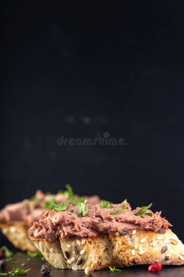 Toast with Meat and Vegetables Stock Image - Image of pork, beef: 84829885