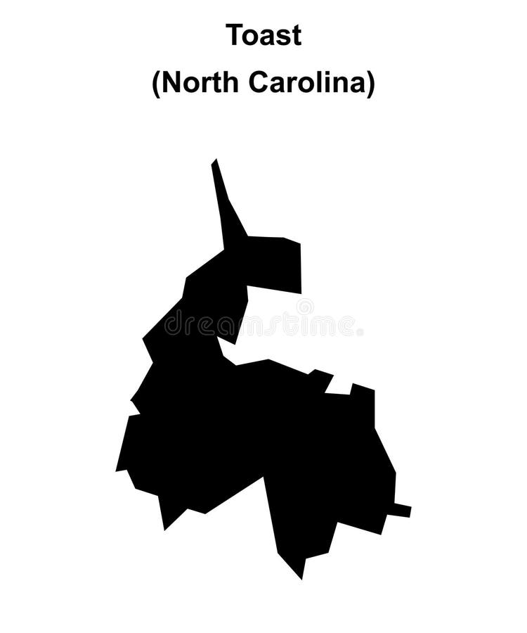 Toast outline map stock vector. Illustration of icon - 387549010