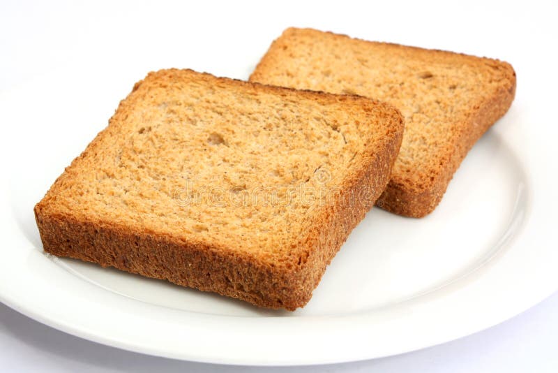 Toast on a plate 03 stock photo. Image of health, bakery - 5227800
