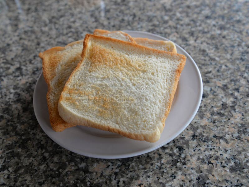 Toast on plate stock image. Image of accompany, moist - 52822427