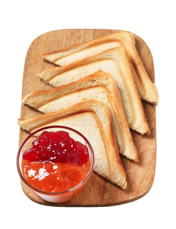 Toast and preserves stock image. Image of toast, triangle - 32344649