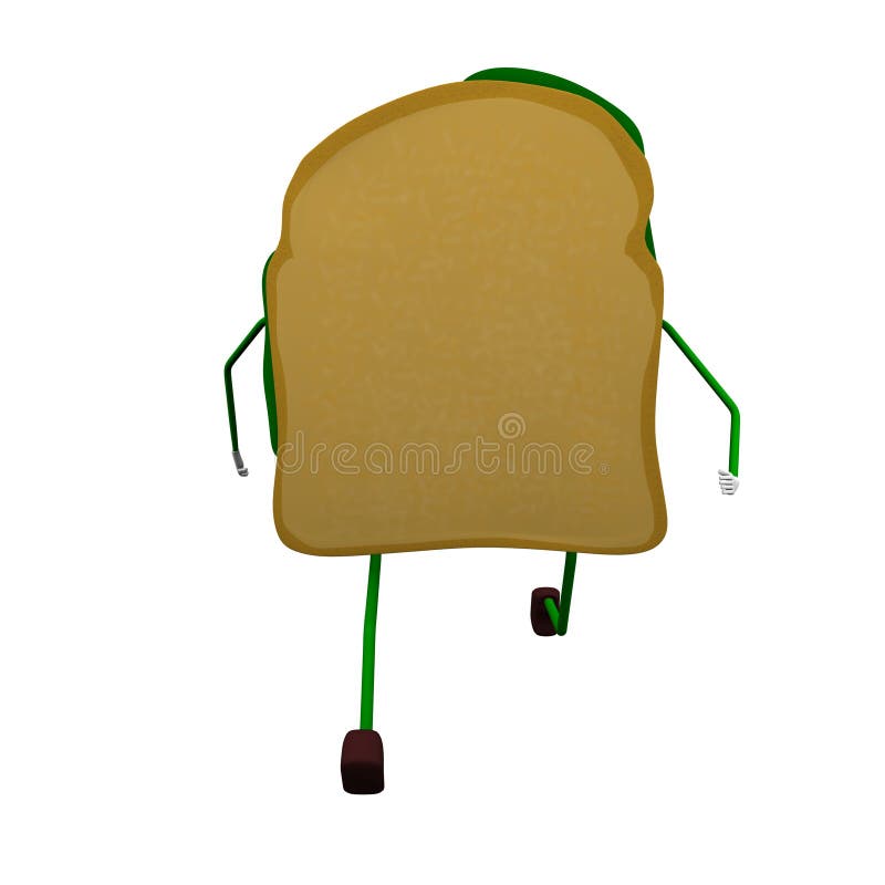 Toast on the run stock illustration. Illustration of design - 14117360