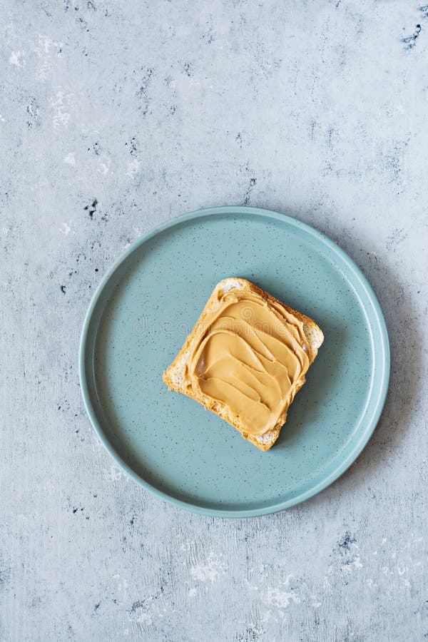 Toast Sandwich of a Slice of Toast Bread and Peanut Butter for ...