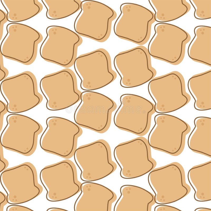 Toast Seamless Vector Pattern Stock Vector - Illustration of sandwich ...