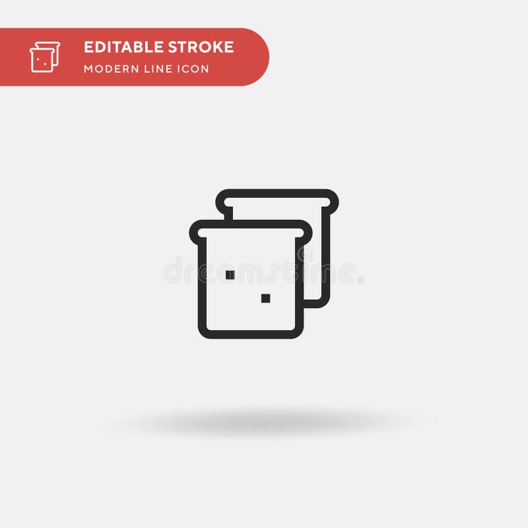 Toast Simple Vector Icon. Illustration Symbol Design Template for Web ...