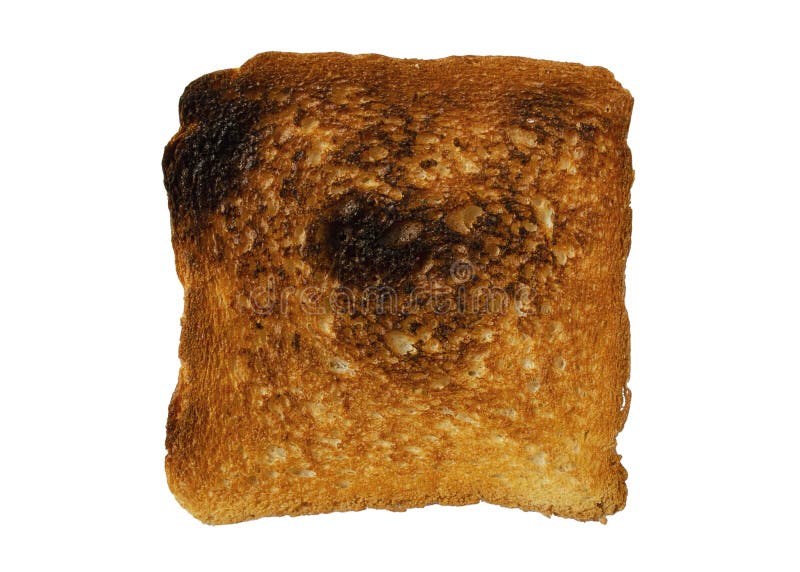 Toast Slice Isolated on White. Close-up of Toast, Top View. Toast ...