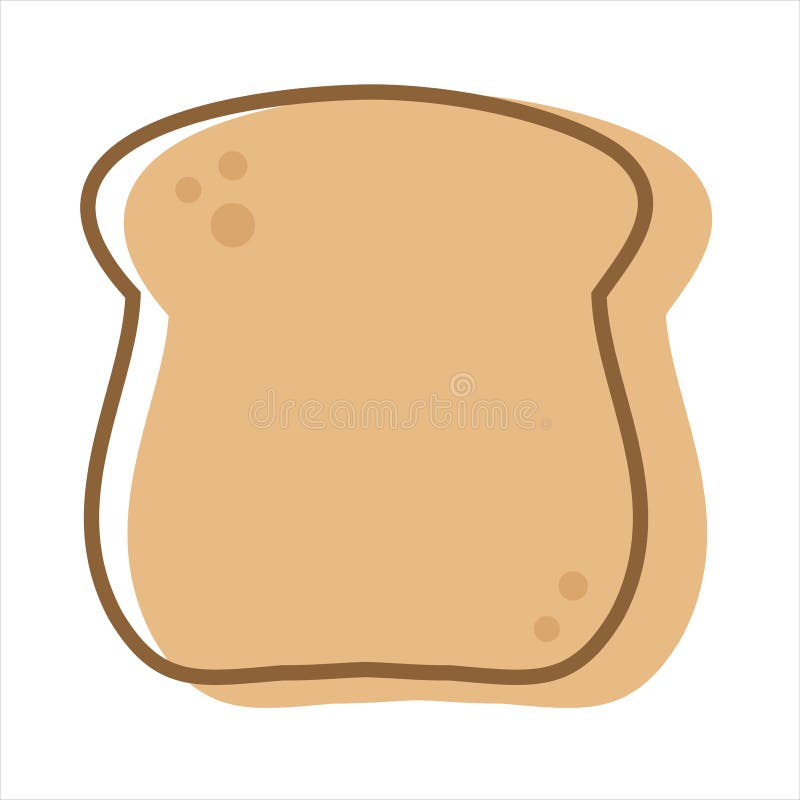 Toast Slice Vector Illustration on a White Background Stock Vector ...