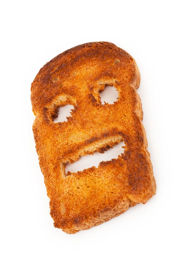 Toast with Smiley Face in Toaster Stock Image - Image of golden, bright ...