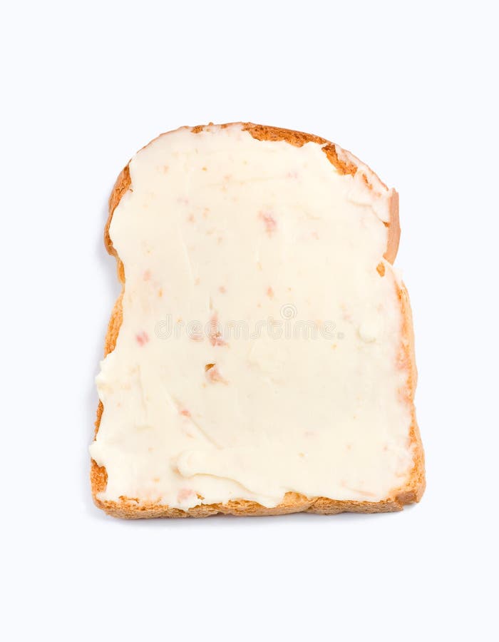 Toast Spread with Melted Cheese Stock Photo - Image of food, isolated ...