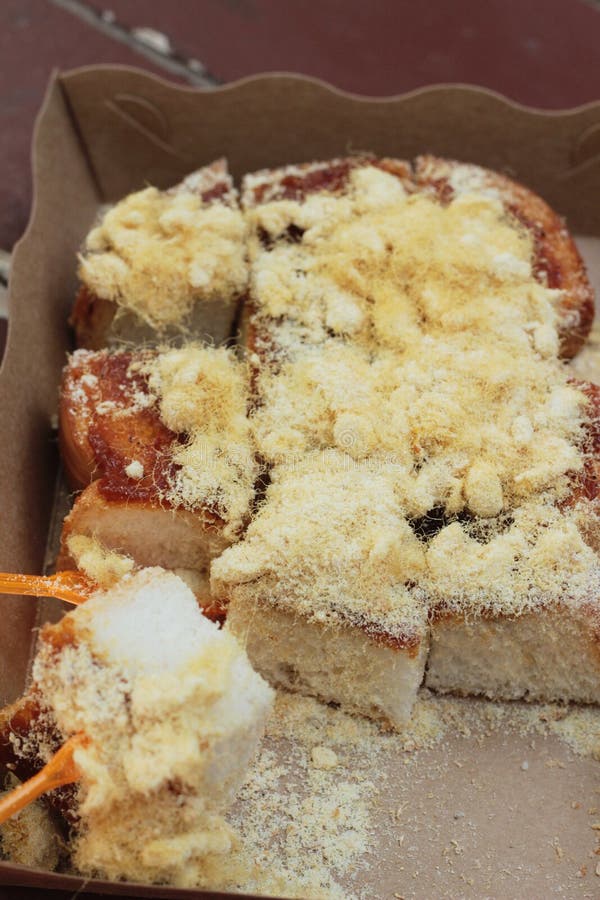 Toast Sprinkle Dry Pork and Chilli Paste. Stock Photo - Image of drink ...