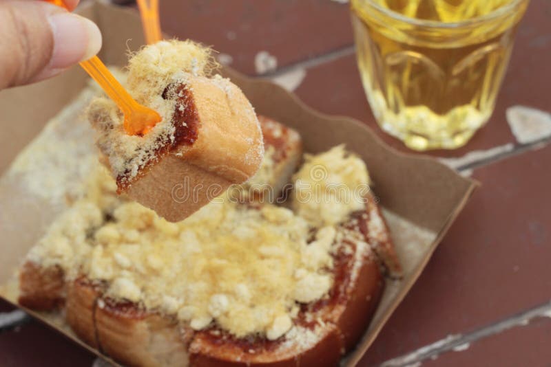 Toast Sprinkle Dry Pork and Chilli Paste. Stock Photo - Image of coffee ...