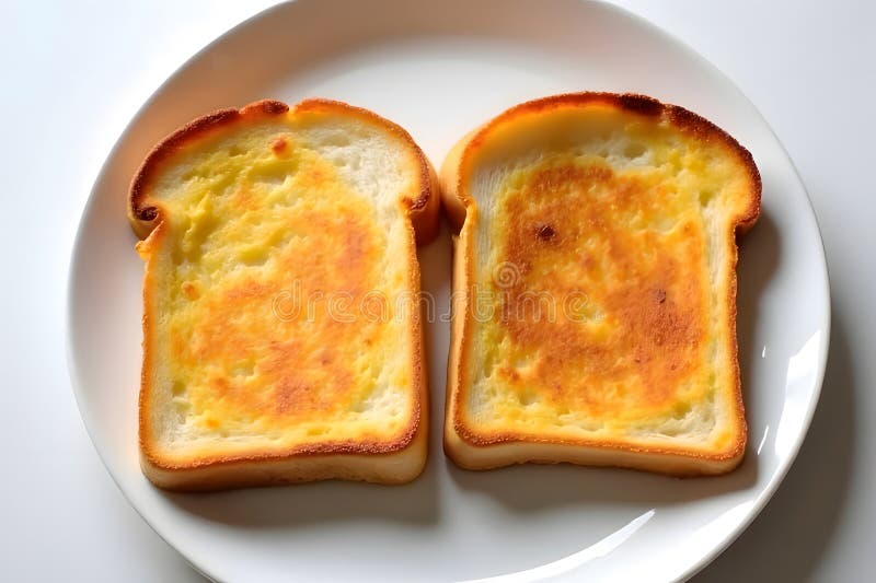 Toast with Strawberry Jam on a White Plate, Next To Milk for Breakfast ...