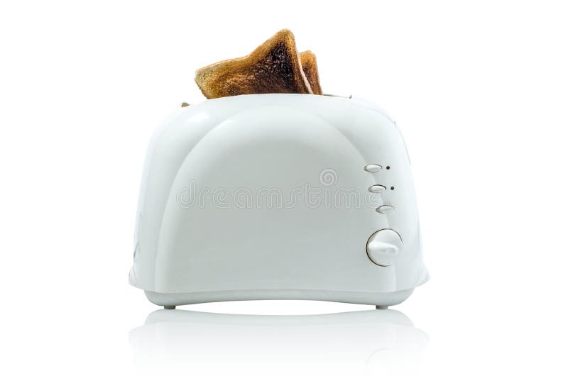 Toast in a Toaster : Clipping Path Included Stock Photo - Image of ...