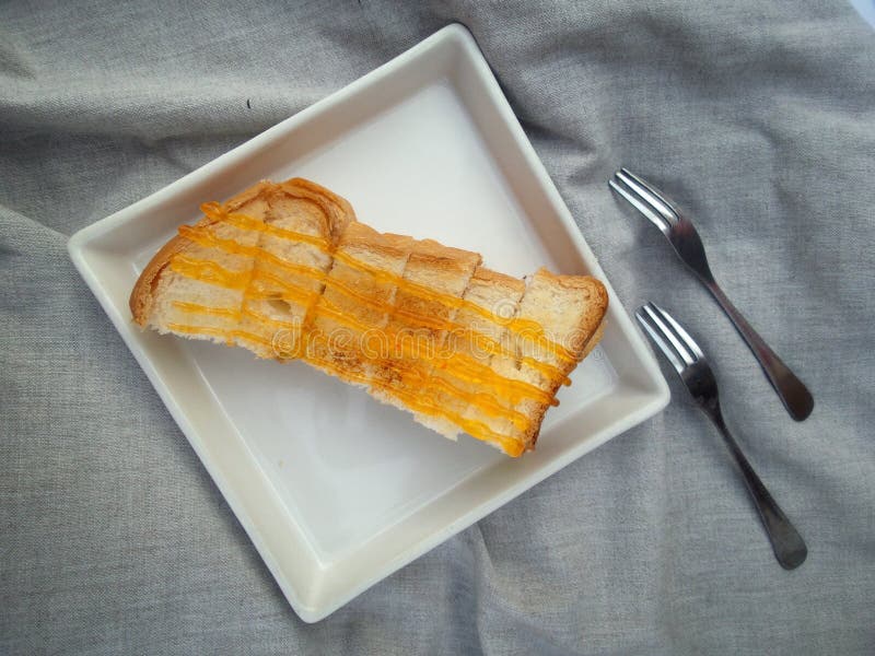 Toast Topped with Orange Marmalade Stock Photo - Image of background ...