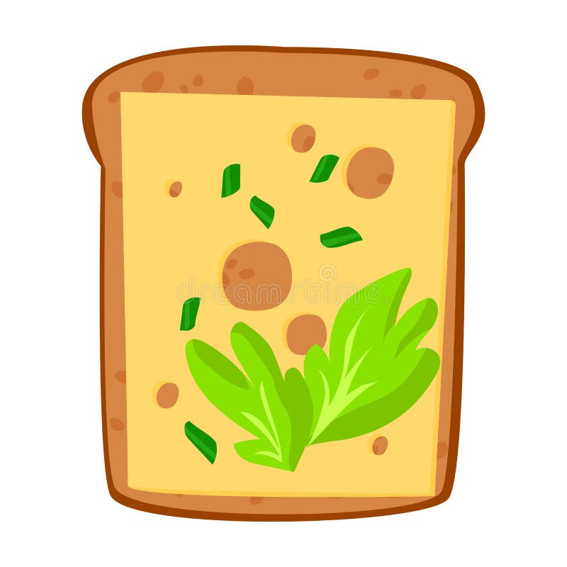 Toast Vector Icon.Cartoon Vector Icon Isolated on White Background ...