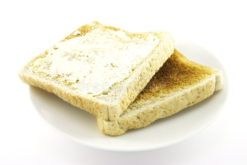 Toast on a plate 01 stock image. Image of flour, fresh - 5227359