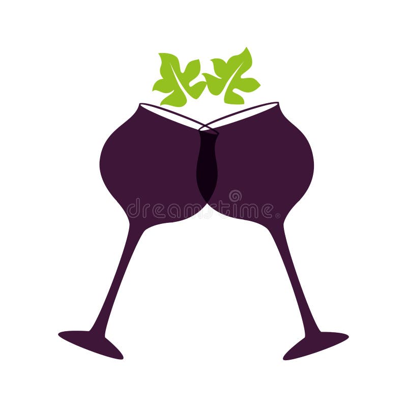 Toast with wine glasses stock vector. Illustration of graphic - 88367870