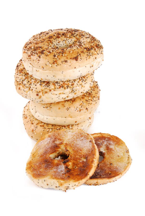 Toasted bagel stock photo. Image of grain, sliced, poppy - 19922310