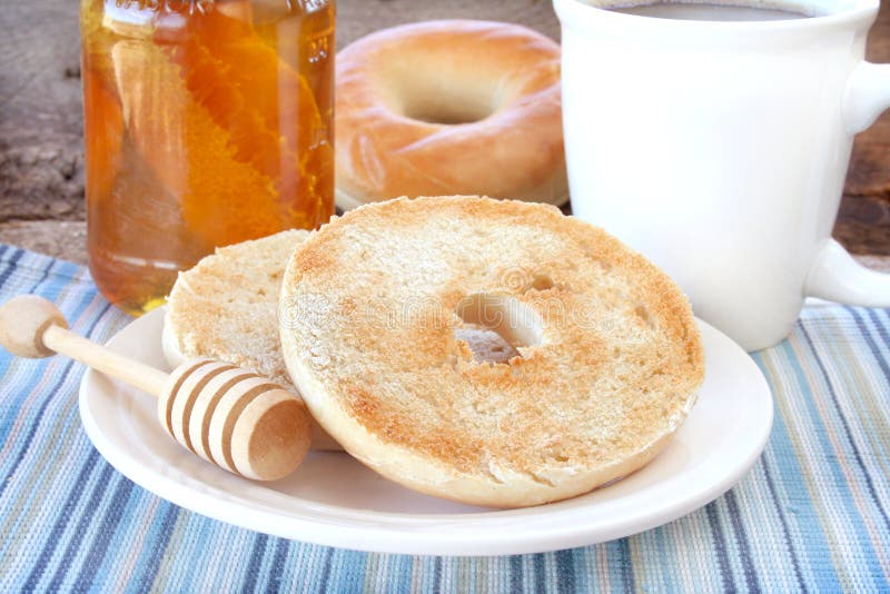 Toasted bagel stock photo. Image of baked, dipper, drizzler - 8056218