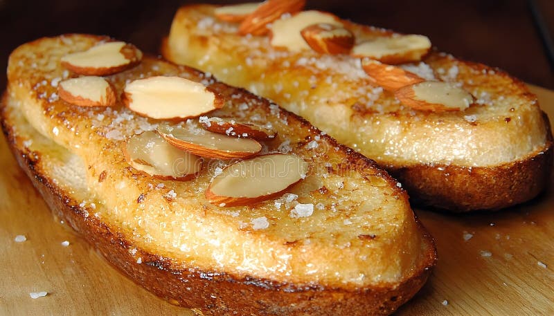 Sweet Almond French Toast stock illustration. Illustration of gourmet ...