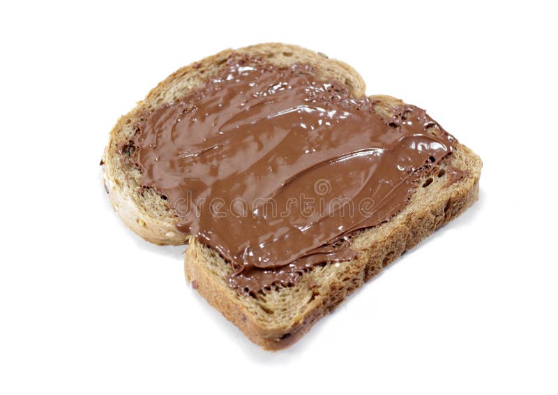 Toasted Bread with Chocolate Stock Image - Image of chocolate, taste ...