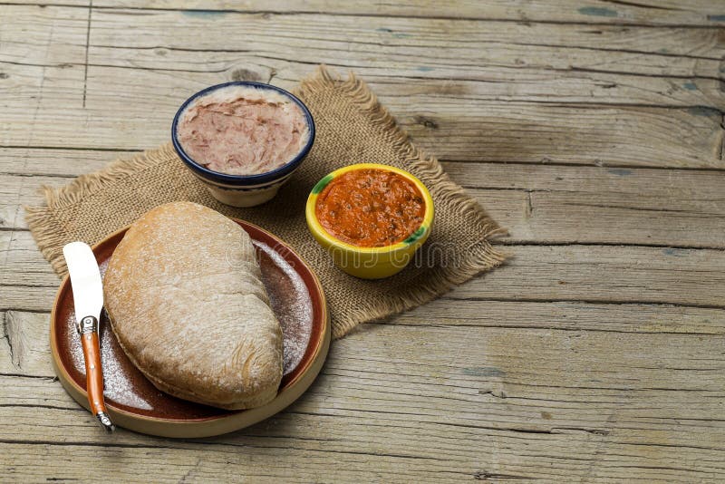 Toasted Bread with Different Pates. Stock Photo - Image of pate ...