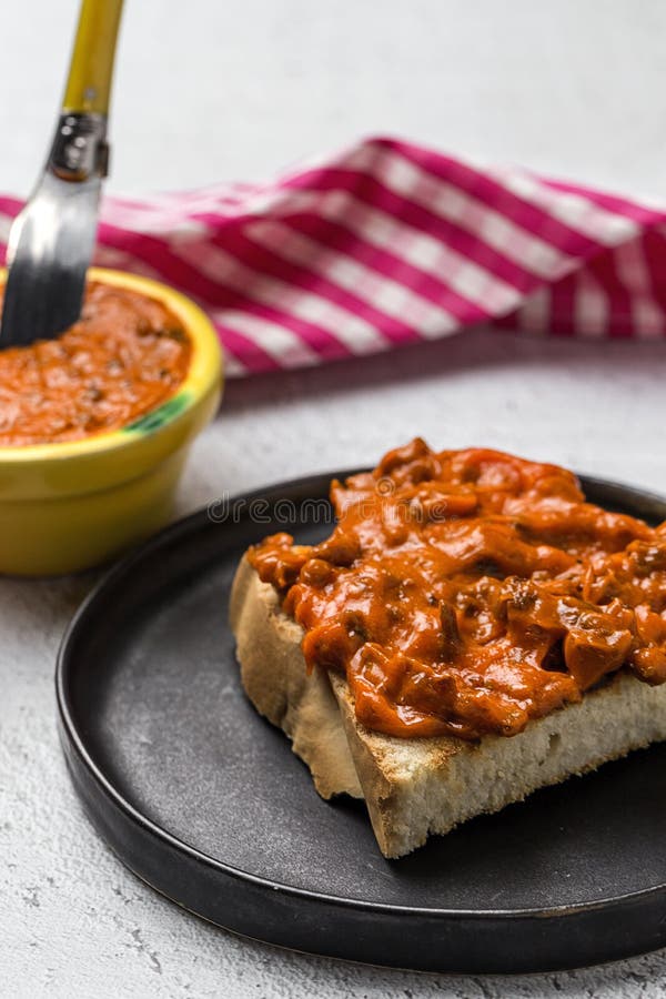 Toasted Bread with Different Pates. Stock Photo - Image of homemade ...