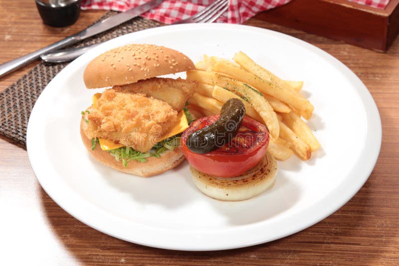 A tasty ham burger cuisine stock image. Image of grilled - 108878309