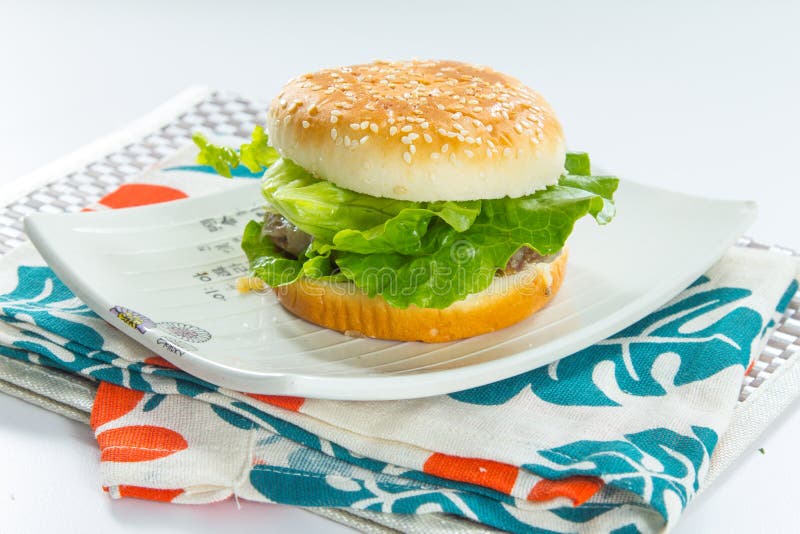A tasty ham burger cuisine stock photo. Image of homemade - 108878726