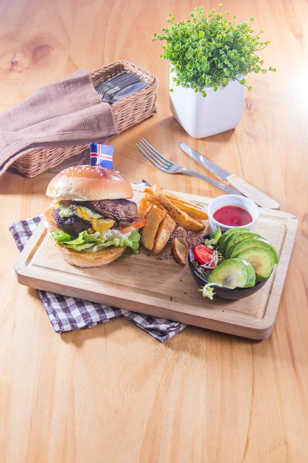 A tasty ham burger cuisine stock image. Image of menu - 108878745