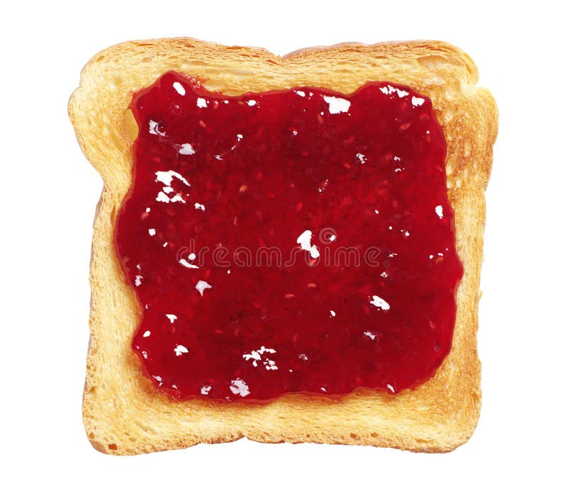 Slice of Bread with Strawberry Jam Stock Photo - Image of fruit, taste ...