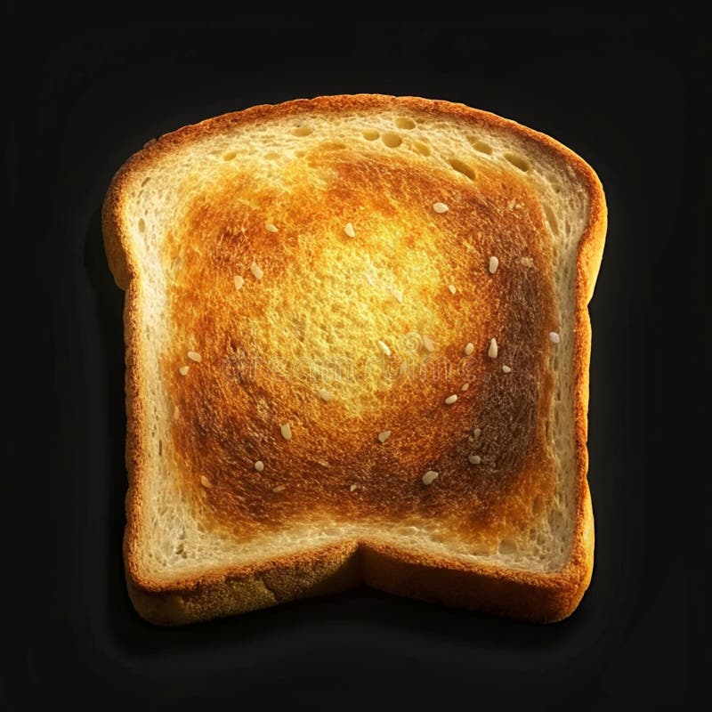 Toasted Bread Slice stock vector. Illustration of brown - 323295057