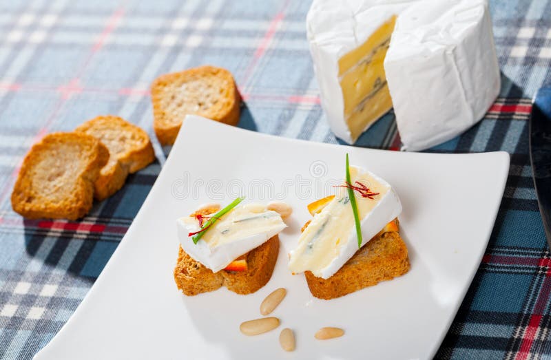 Toasted Bread Soft Blue Cheese Orange Stock Photos - Free & Royalty ...