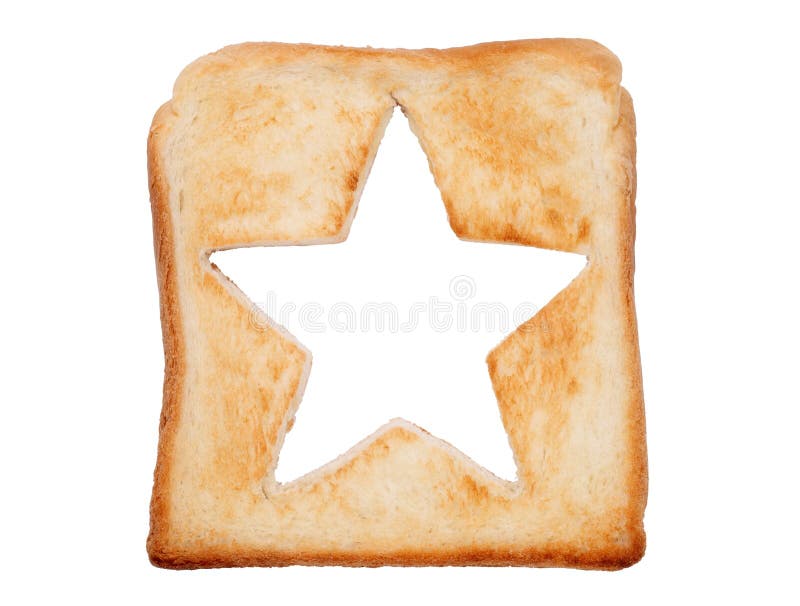 Toasted Bread with Star Shape Stock Image - Image of empty, ingredient ...