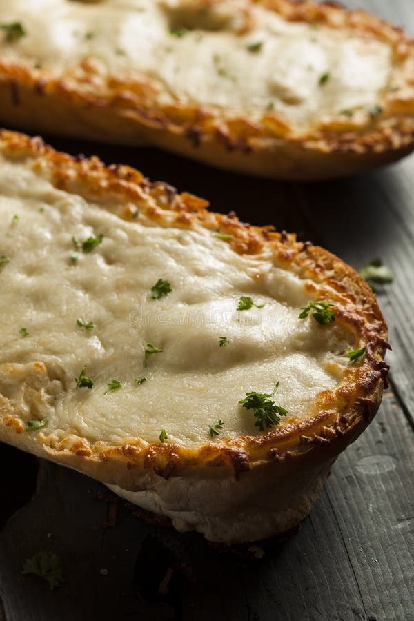 Toasted Cheese and Garlic Bread Stock Photo - Image of bread, wheat ...