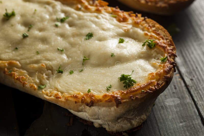 Toasted Cheese and Garlic Bread Stock Image - Image of dish, warm: 39900667
