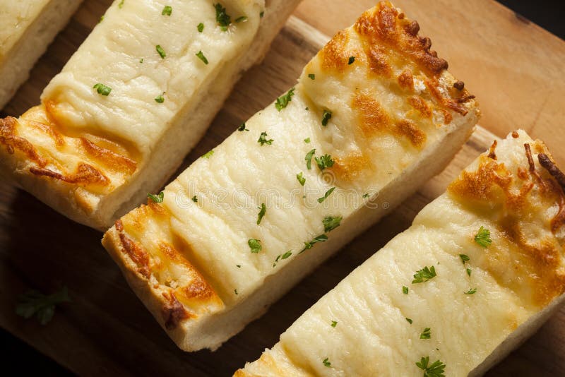 Toasted Cheese and Garlic Bread Stock Image - Image of italian, cheese ...