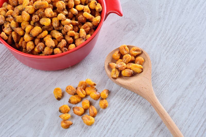 Toasted corn. stock image. Image of food, corn, nuts - 58989087