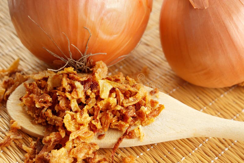 Toasted crispy onions stock photo. Image of food, vegetable - 30768870